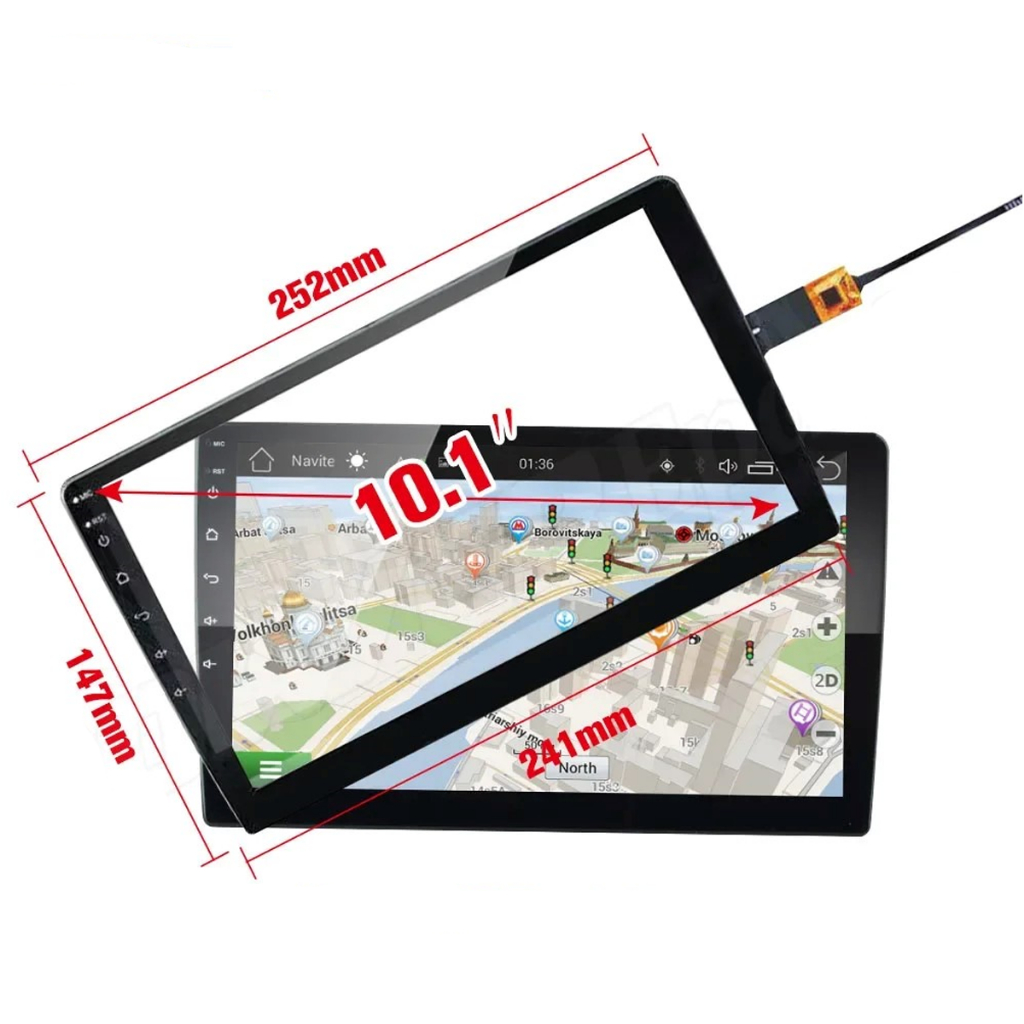 Tela Touch Screen Toque Tatil Vidro Multimidia Chinesa Capacitiva 10 ...