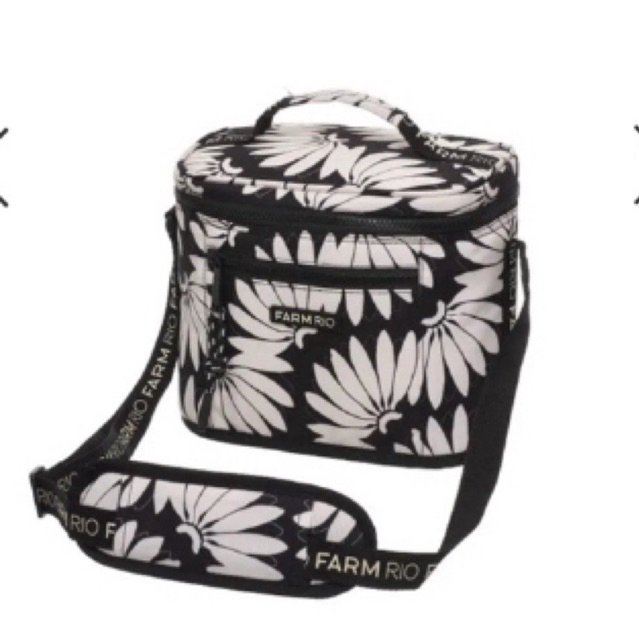 Mini Cooler Farm Farofa Copacabana Preto Off White /FARM ORIGINAL 5 ...