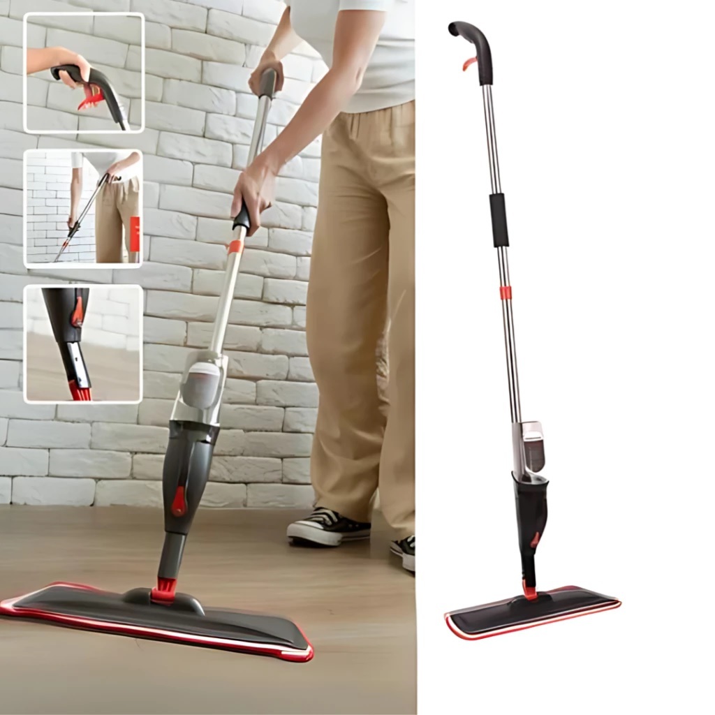 Mop Vertical Mope Spray Esfregão Com Reservatório 380ml Rodo De Limpeza ...