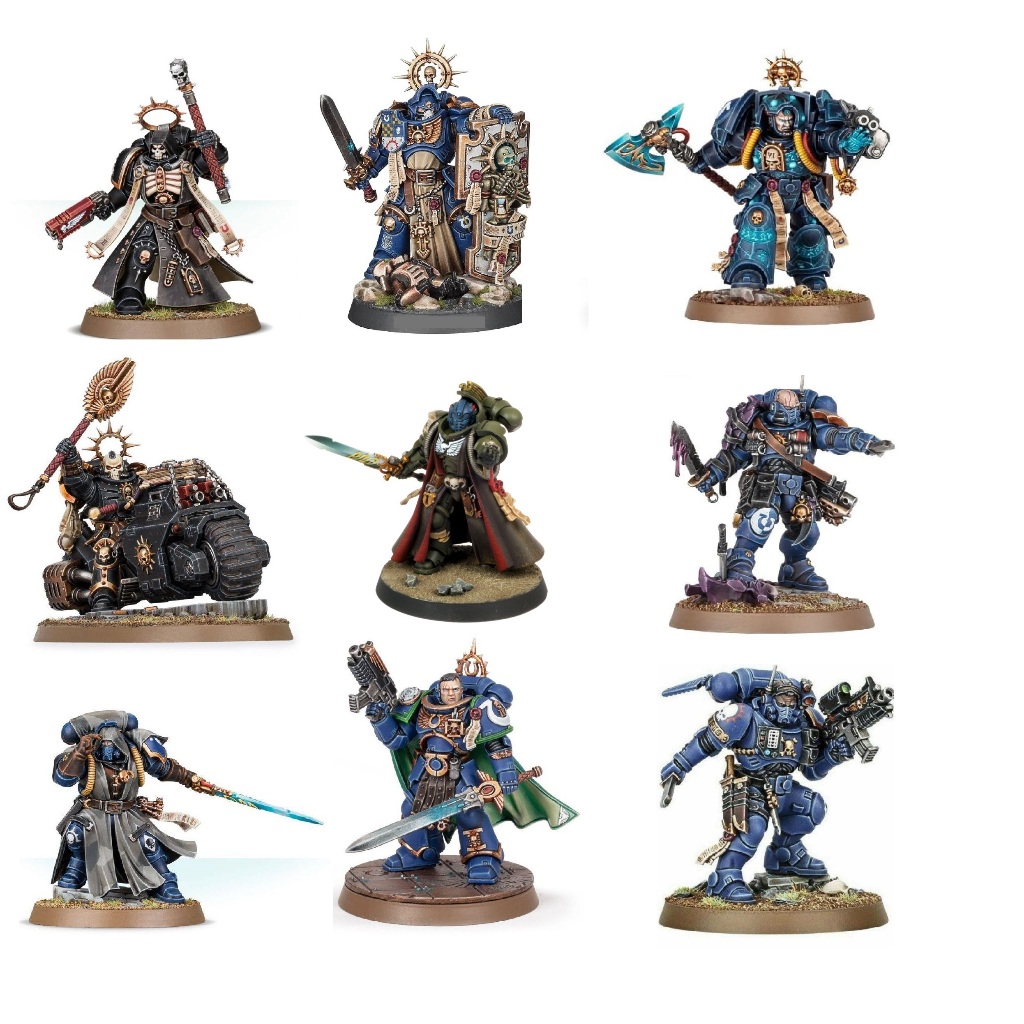 Warhammer 40k Space Marines Captain Chaplain Librarian Adeptus Astartes ...