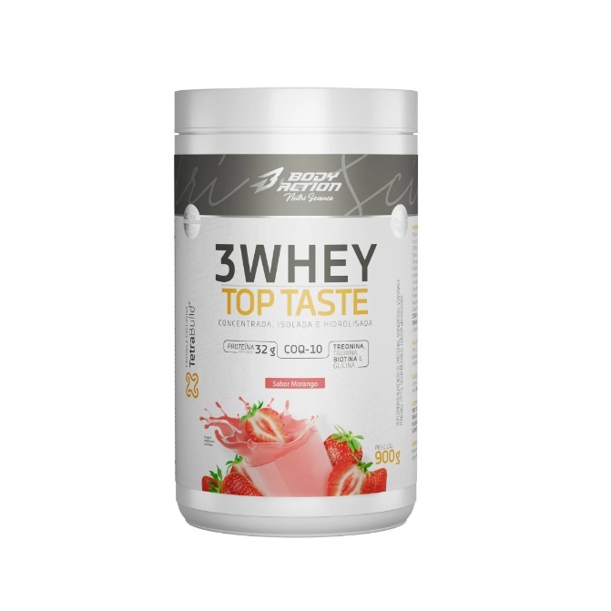 whey protein 3w top taste body action 900g (NOVA EMBALAGEM) | Shopee Brasil