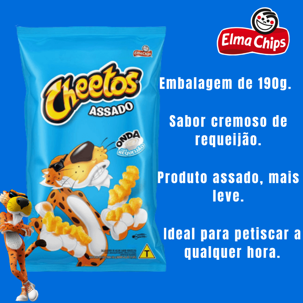 Salgadinho Cheetos Requeijão 190g Assado - Elma Chips | Shopee Brasil