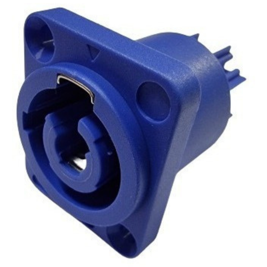 Plug Powercon Fêmea Entrada Conector Painel 4 Vias Azul | Shopee Brasil