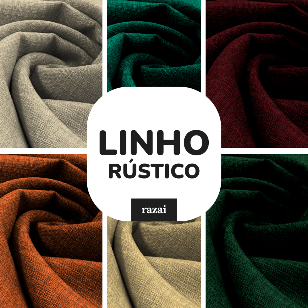 Tecido Linho Rústico RAZAI – Moda, Cortinas e Almofadas – 0,50 | 1m ...
