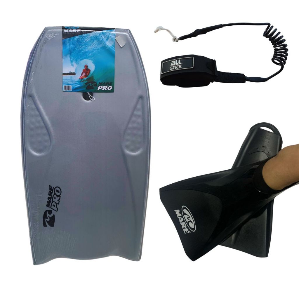 Kit Completo Prancha Bodyboard Maré Semi Profissional Leash Punho ...