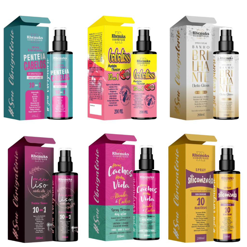 Kit Capilar Spray Protetor Térmico - Linha Completa com 6 Itens ...