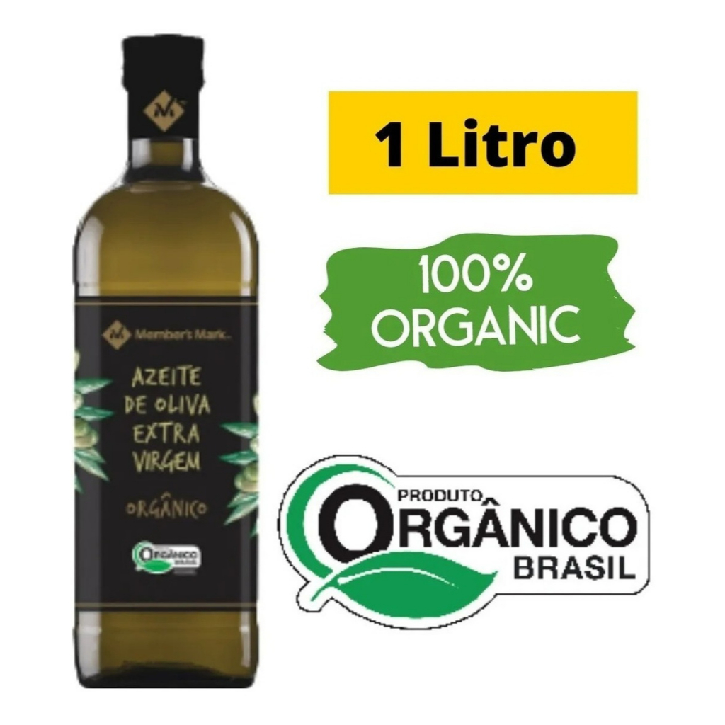 Azeite De Oliva Orgânico Extra Virgem Italiano Member´s Mark 1 Litro ...