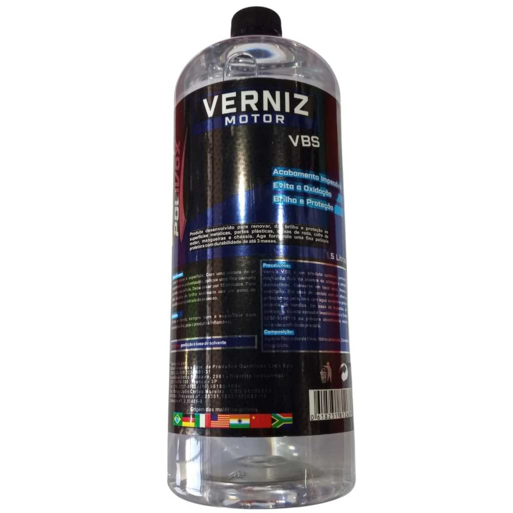 VERNIZ MOTOR VBS ( BASE SOLVENTE ) 1,5 LTS POLIVOX. | Shopee Brasil