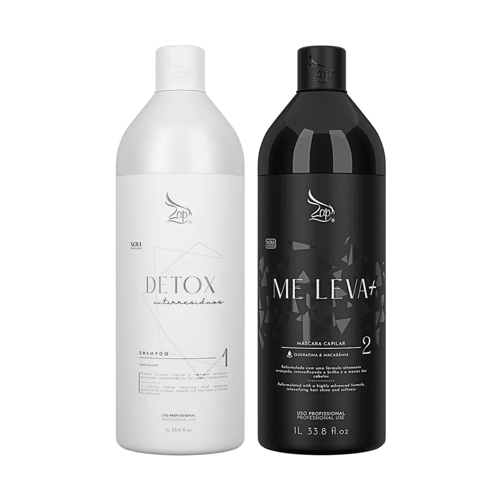 Kit Zap Me Leva Mais Máscara Redutora Anti Frizz Original 1L | Shopee ...