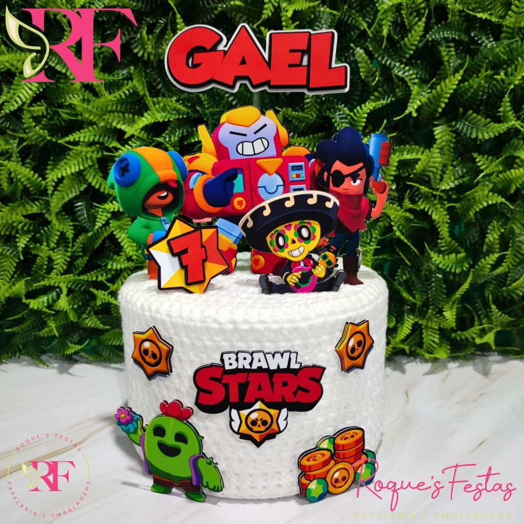 Brawl Stars - Topo de Bolo Personalizado | Shopee Brasil