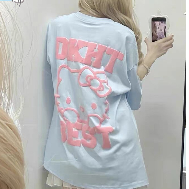 Camiseta Moda Verão Hello Kitty DKHT BEST Camisa 100% Algodão Envio ...