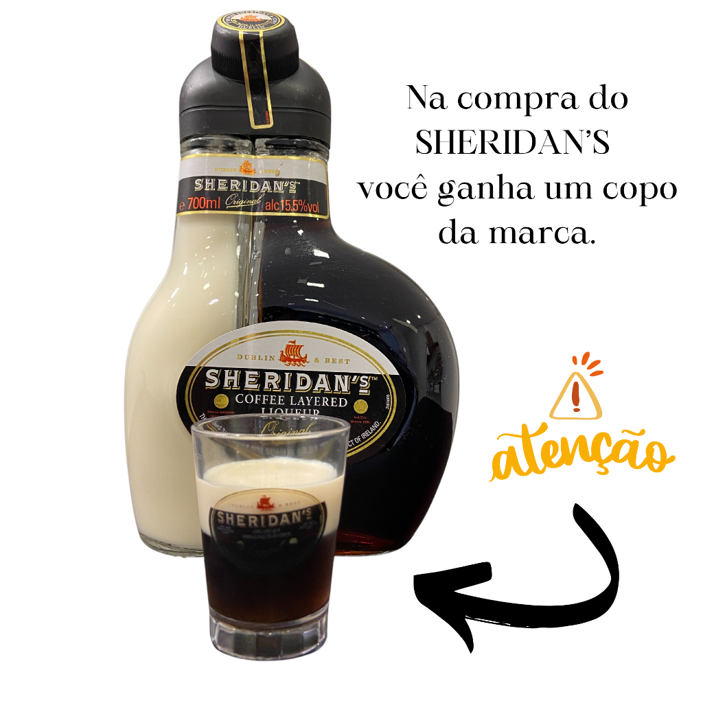Licor Sheridans 700 ml original | Shopee Brasil
