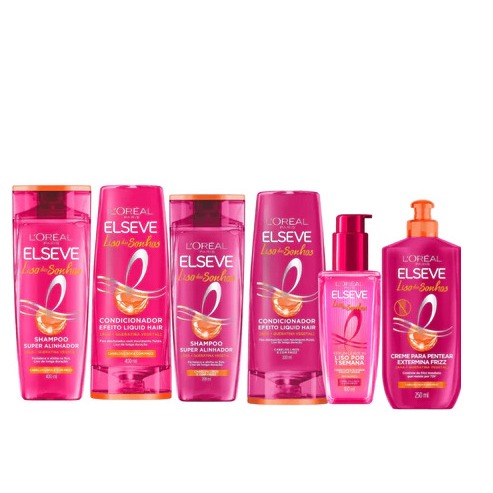 Kit Elseve Liso Dos Sonhos | Shopee Brasil