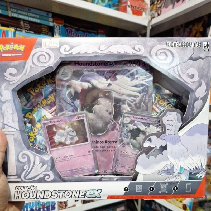 Box Houndstone EX Pokémon TCG Original Copag | Shopee Brasil