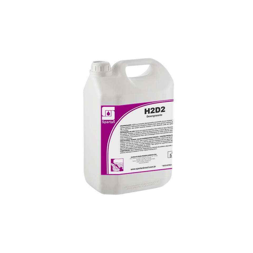Detergente Desengraxante Limpador Concentrado H2D2 Spartan 5L | Shopee ...