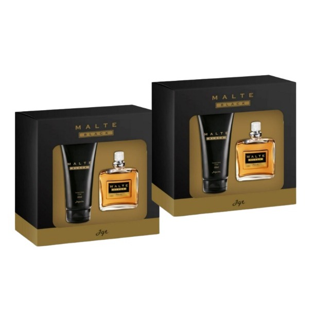 Kit Malte Black c/ 2kits colonia 25ml+ shampoo cabelo e corpo 60 ml ...