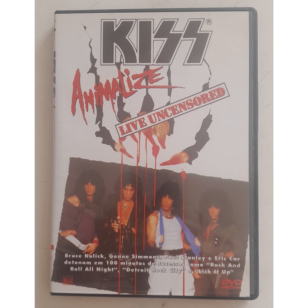Dvd - Kiss - Animalize Live Uncensored ( Original ) | Shopee Brasil
