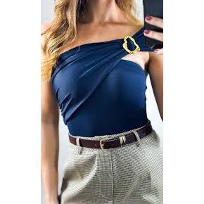 Body nula manga com fivela bojo body Tendência moda feminina poliamida ...