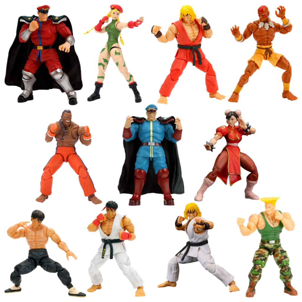 Figuras Ultra Street Fighter II Jada Toys - Ryu - Ken - Bison - Chun Lee - Fei Long - Guile ...