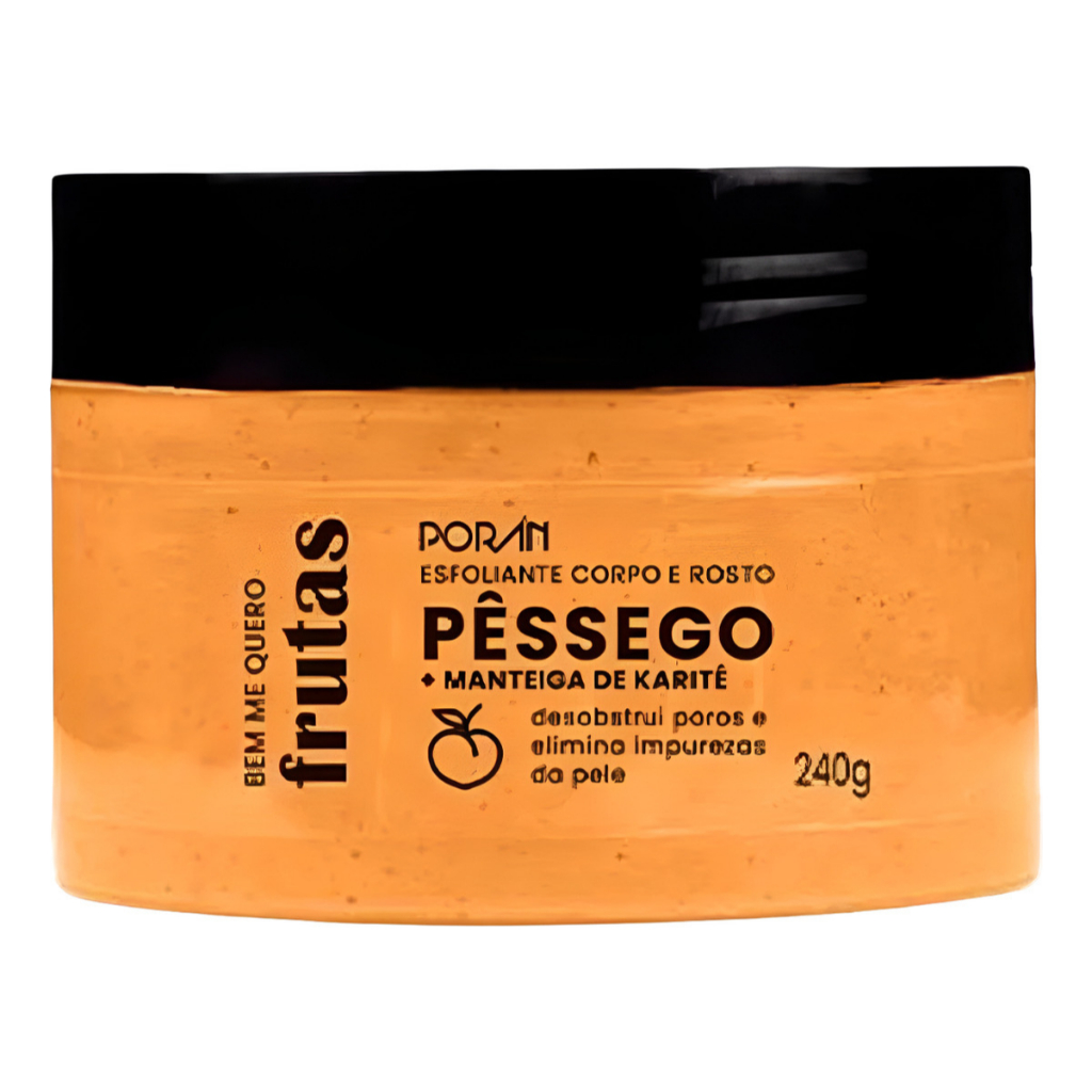 Esfoliante Corpo e Rosto de Frutas Porán 240g Vegano | Shopee Brasil