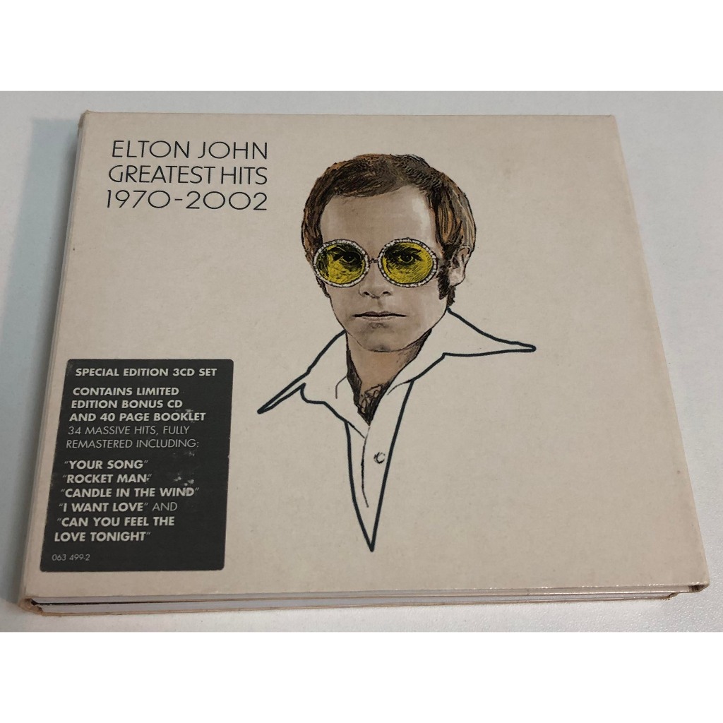 Cd Elton John Greatest Hits 1970 2002 3cd Special Edition Digipack