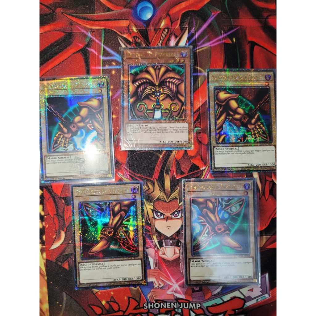 Exodia Completo - Todas Quarter Century Secret Rare. 25 Anos de Yugioh. Original Konami ...