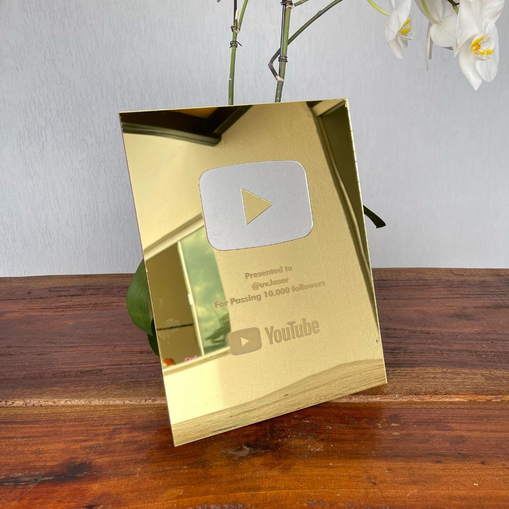 Quadro Placa Comemorativa Inscritos Youtube Com Nome Personalizado Em ...