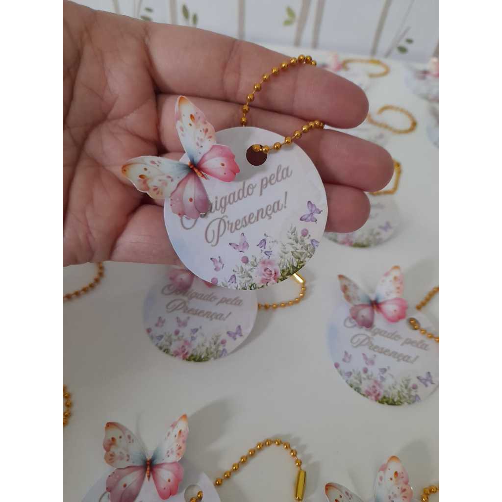 Tag Personalizada com correntinha para Lembrancinhas com Nome e Idade ...