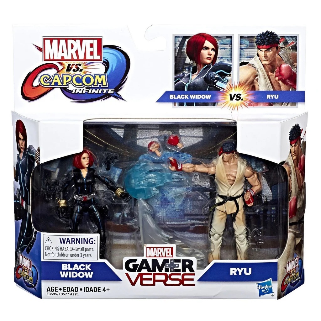 Kit 2 Action Figures Ryu e Viúva Negra Marvel vs Capcom Infinite ...