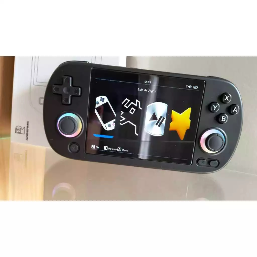 (NOVO)console anbernic RG40xxh anbernic RG40xx h + sd 64gb com 9000 ...