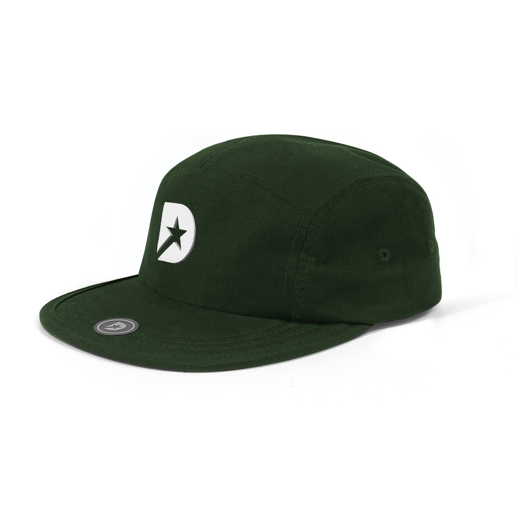 Boné five panel Verde Musgo Daymon star green em sarja 100% algodão Aba ...