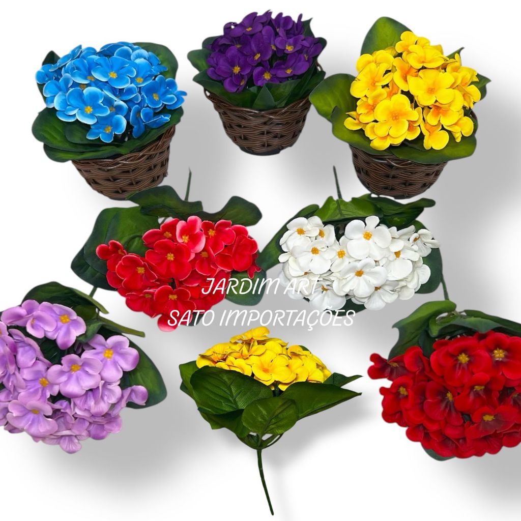 Kit Flores Toque Real – Violeta e Azaleia Aveludadas Variadas | Shopee ...