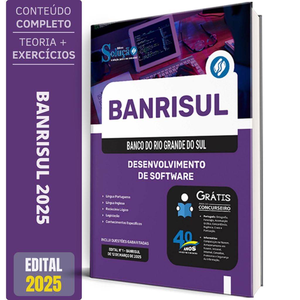 Apostila BANRISUL 2025 - Desenvolvimento de Software | Shopee Brasil