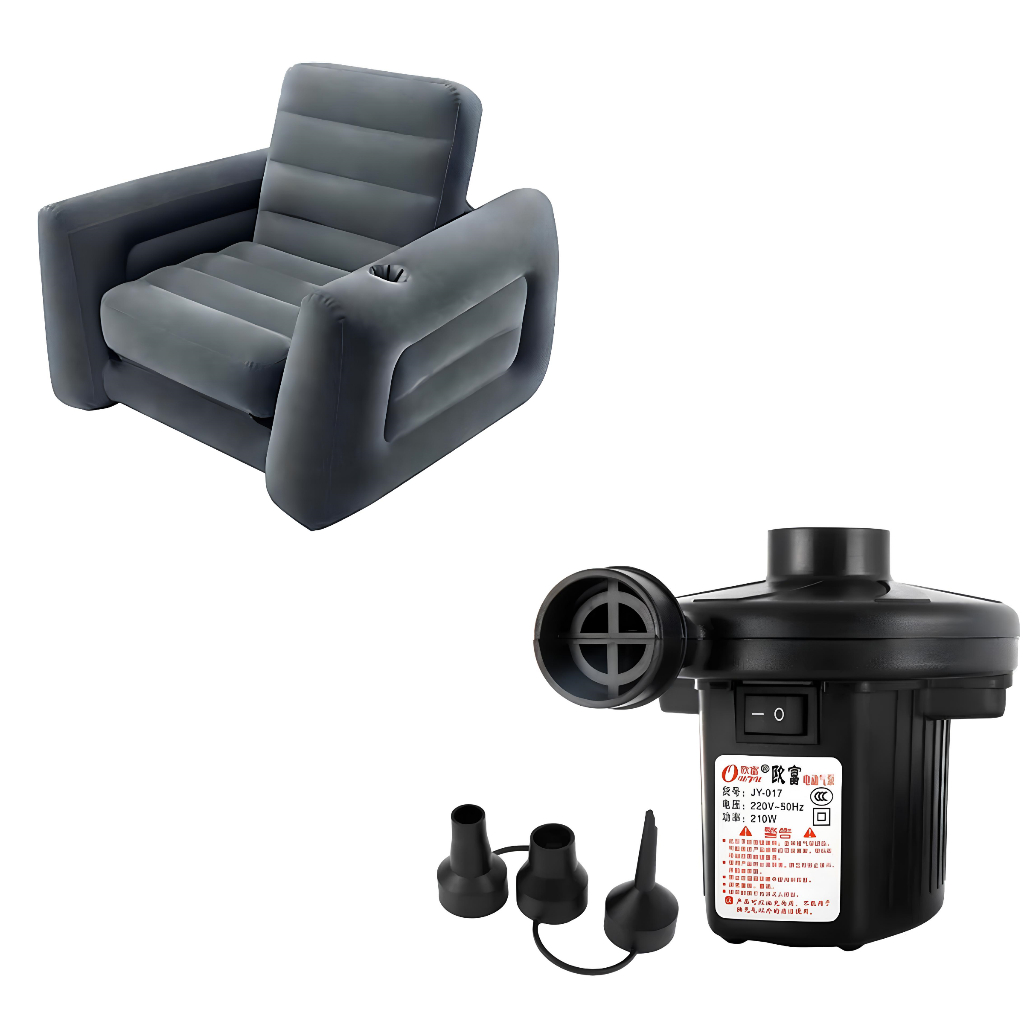 Compressor Com Sofá Poltrona Inflável Cama Versátil 2 Em 1 | Shopee Brasil