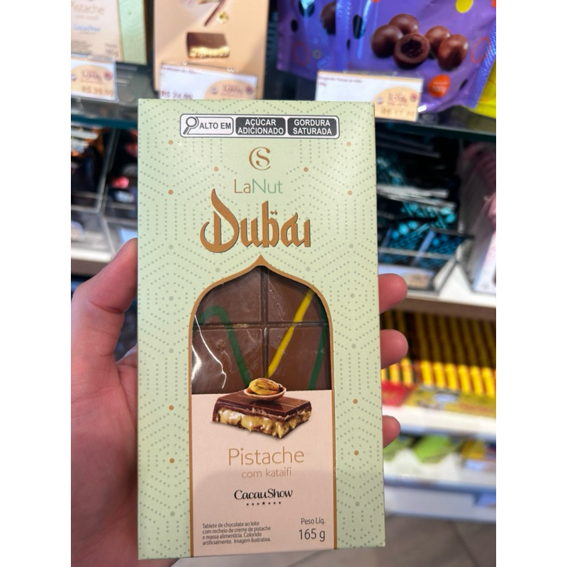 Tablete LaNut Pistache Dubai 165g Cacau Show | Shopee Brasil