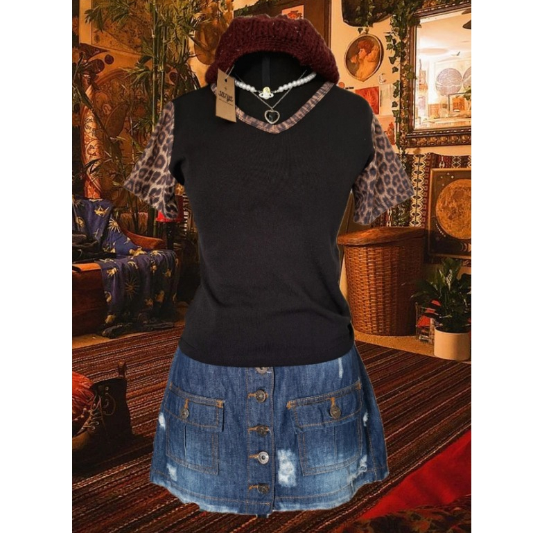 Blusa Details Animal print oncinha Y2K Moda Anos 2000 Brechó | Shopee ...