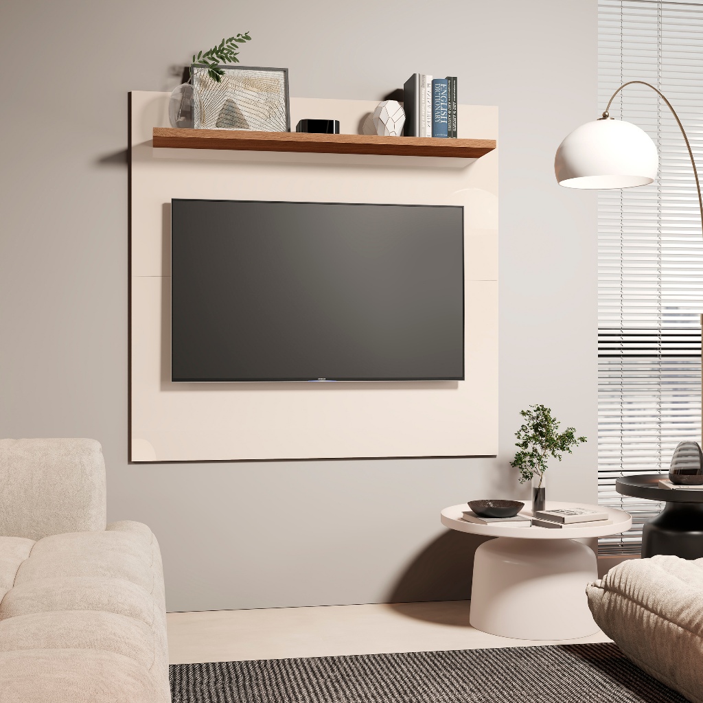 Painel Televisão Suspenso 32 Polegada Quarto Nicho Rack Retro | Shopee ...