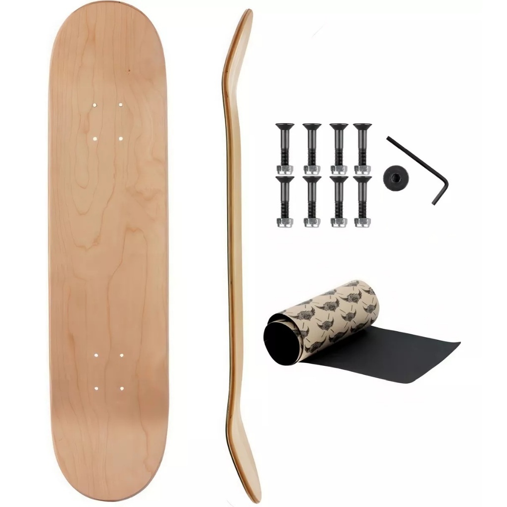 Shape Skate Maple Liso + Lixa Jessup + Pf Base - Skateboard | Shopee Brasil