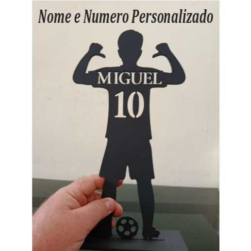 Display de Mesa Personalizado - Jogador de Futebol em MDF Premium Festa ...