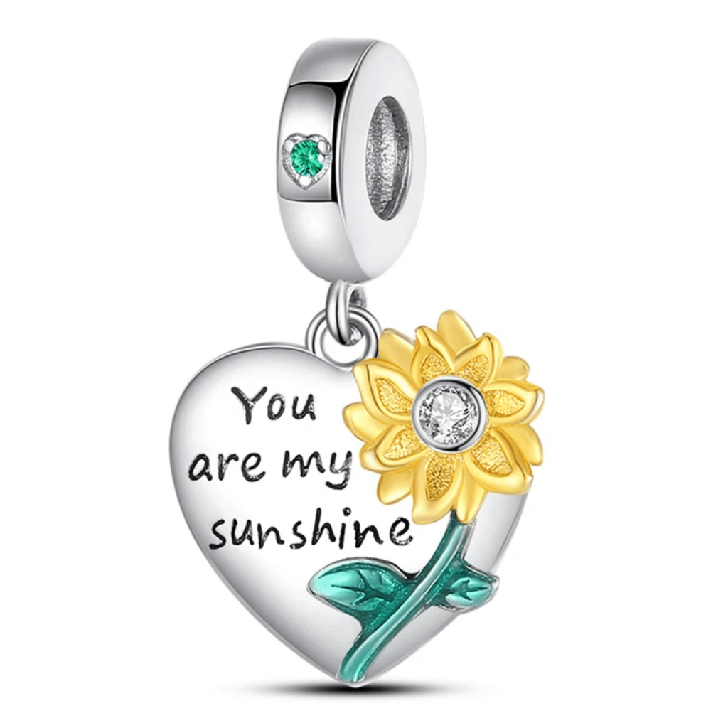 berloque girassol you are my sunshine - em prata 925 - 3 | Shopee Brasil