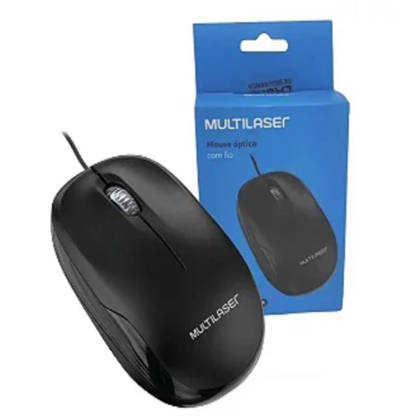 Mouse Multilaser Box Optico MO255 1200 DPI Preto | Shopee Brasil