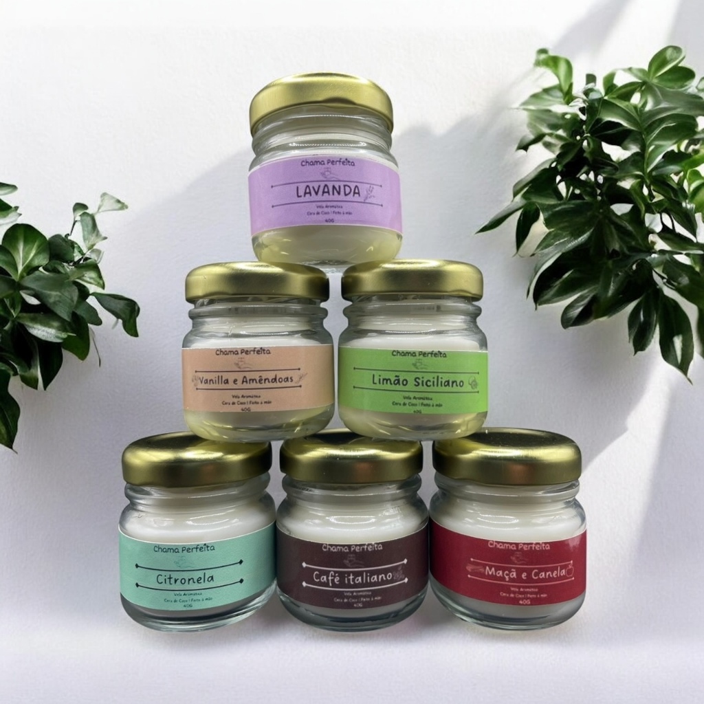Mini Velas Aromáticas Kit com 6 unidades | Shopee Brasil