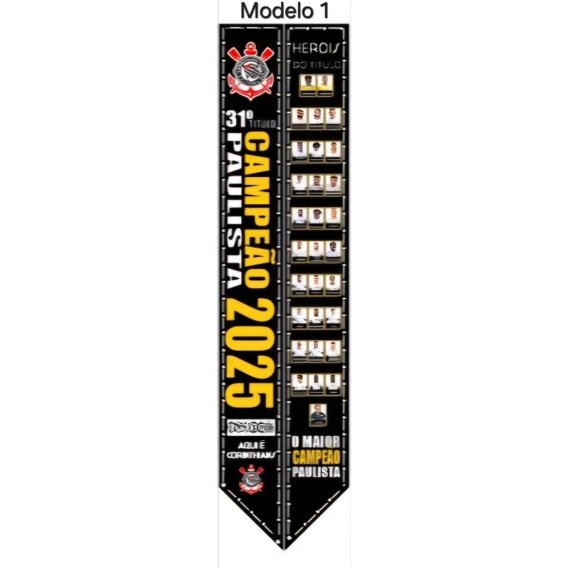 Faixa do Corinthians Campeão Paulista 2025 | Shopee Brasil