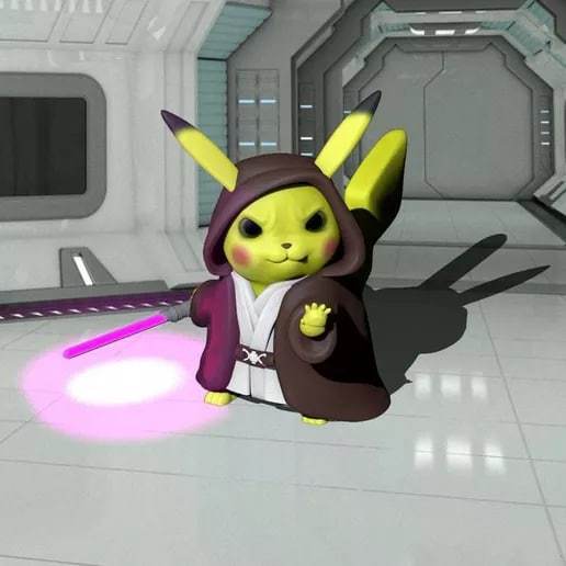Pikachu Jedi Pokémon em Resina - Item artesanal e colecionável | Shopee ...