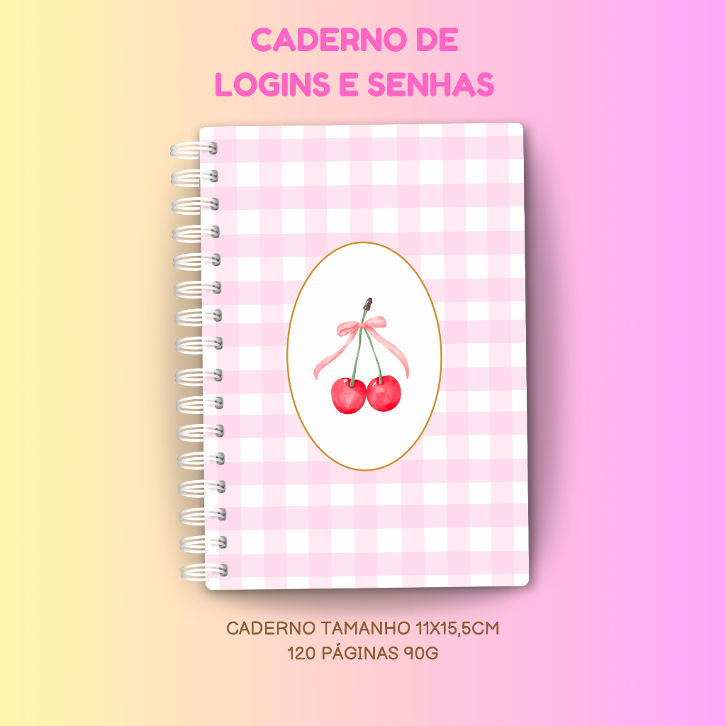 Mini caderno de logins e senhas 120 páginas | Shopee Brasil