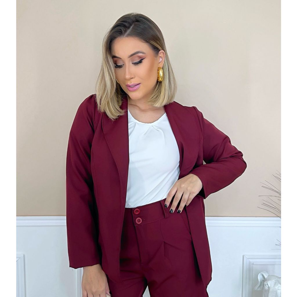 Blazers Alfaiataria Manga Longa | Shopee Brasil