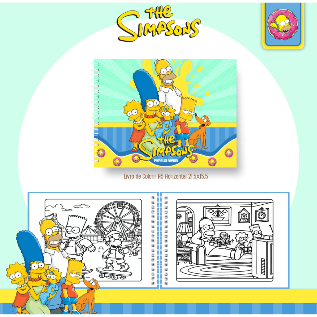 Livro de Colorir Estilo Bobbie Goods Simpsons Pronta Entrega | Shopee ...