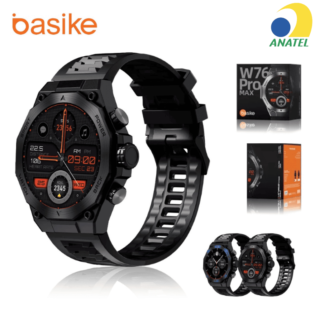 Basike Relógio Smartwatch W76 Pro Max Amoled Serie 10 Estilo Tecnologia e Performance 2025 ...