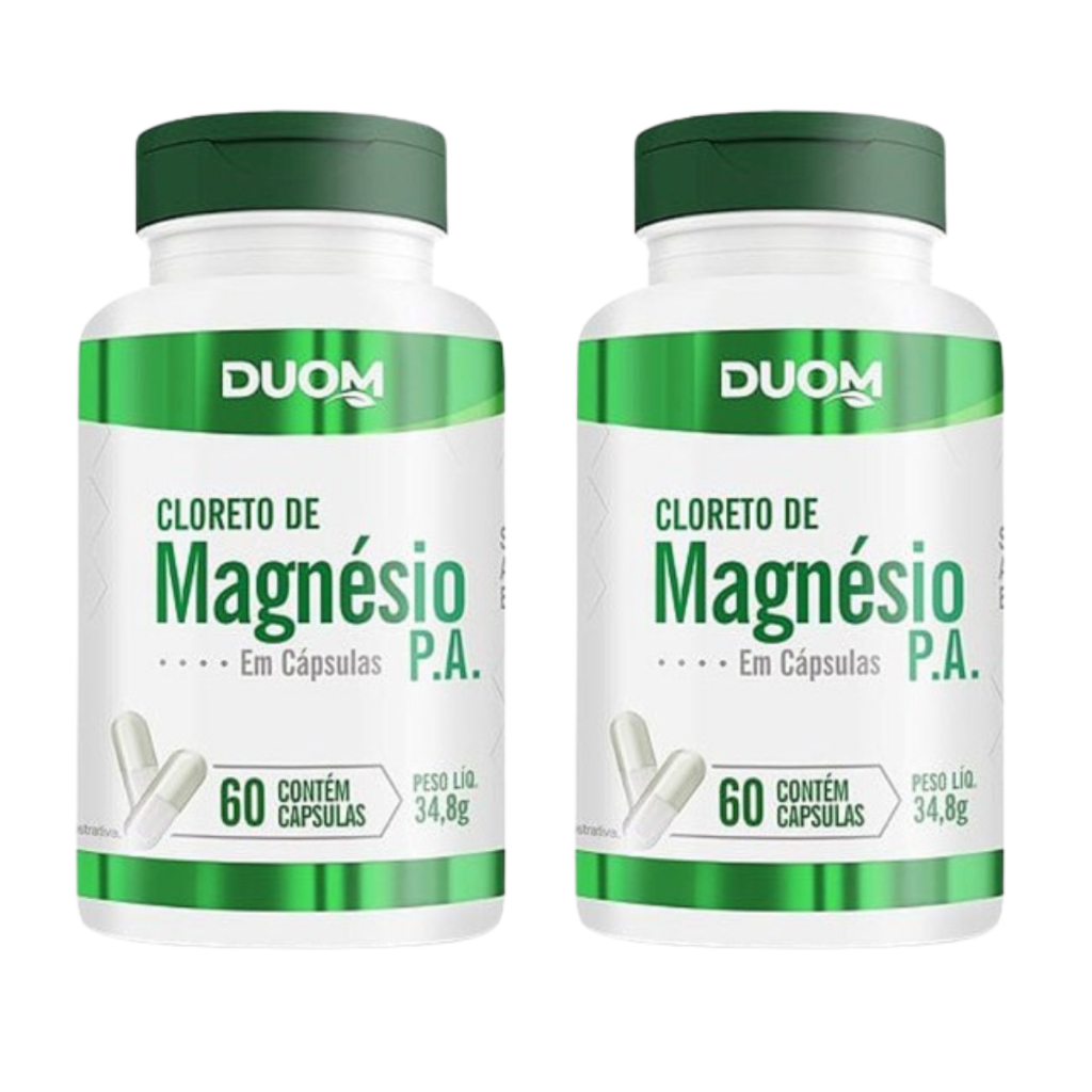 Kit 2 Cloreto de Magnésio P.A 120 Capsulas Suplemento Alimentar Duom | Shopee Brasil