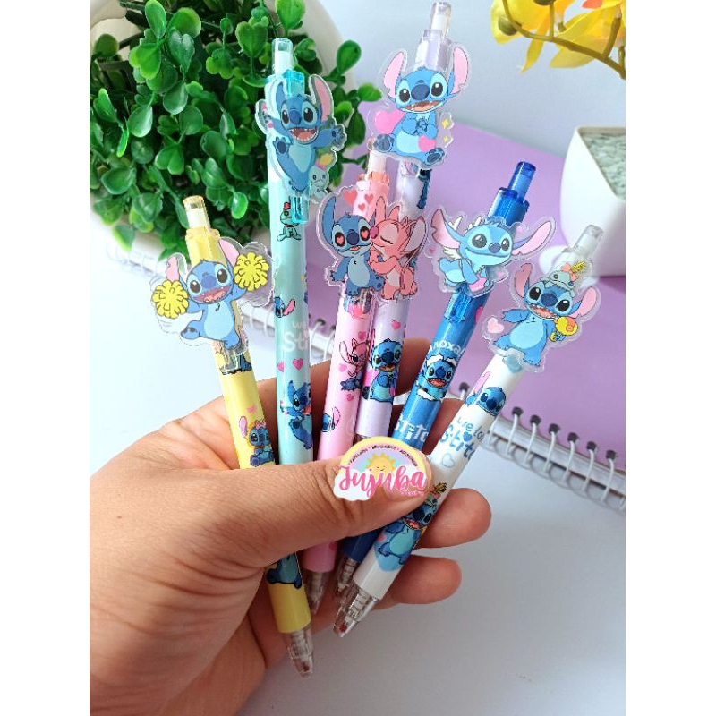 Kit canetas em gel stitch angel papelaria fofa | Shopee Brasil